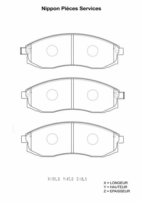 Plaquette de frein avant NPS N360N78 - Asian Auto Parts